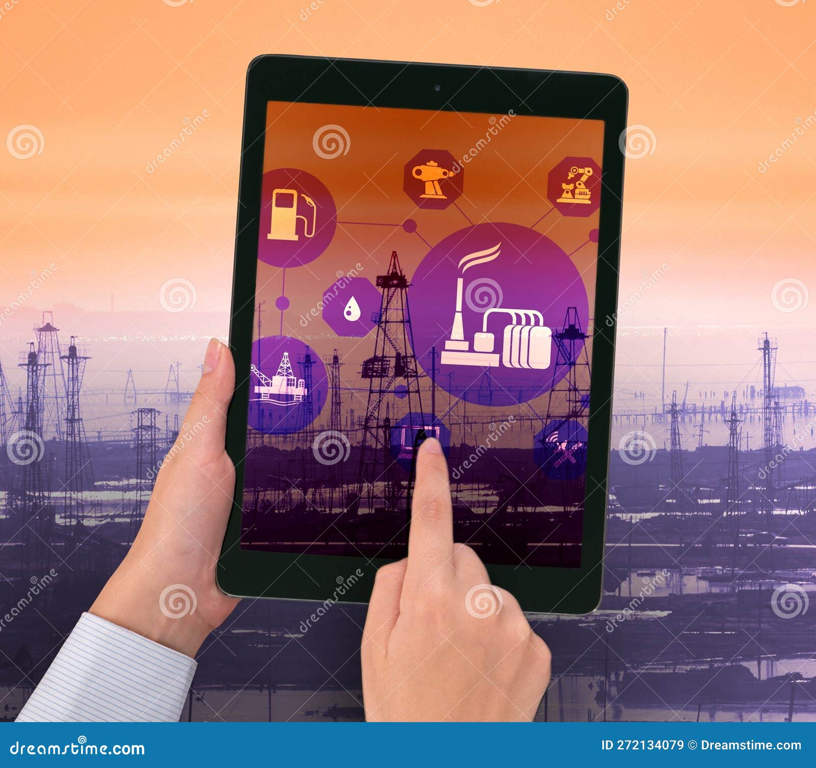 Oil Worker in Remote Operations Concept in Oil Industry Stock Image ...