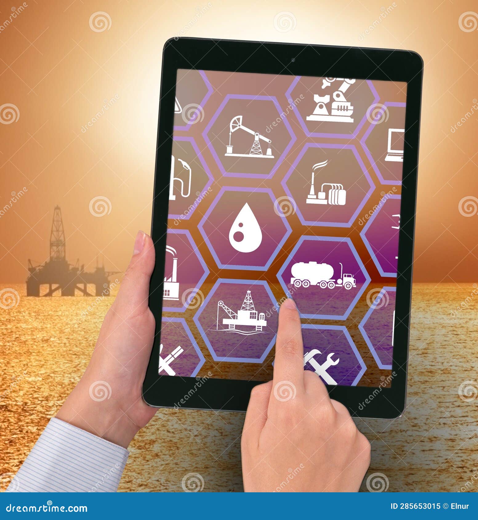 Oil Worker in Remote Operations Concept in Oil Industry Stock Image ...