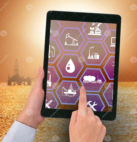 Oil Worker in Remote Operations Concept in Oil Industry Stock Image ...