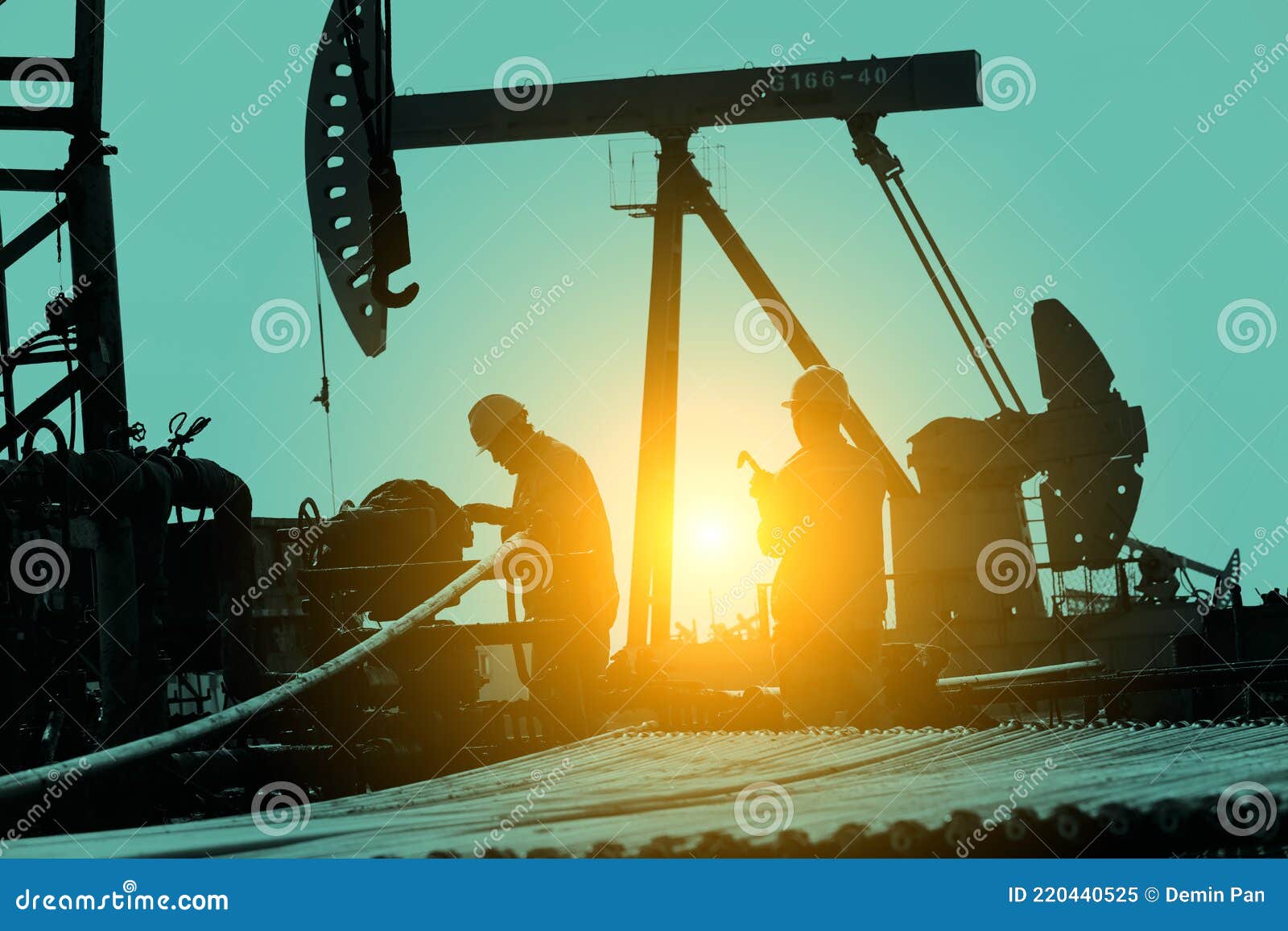 The oil workers at work editorial image. Image of engineering - 220440525