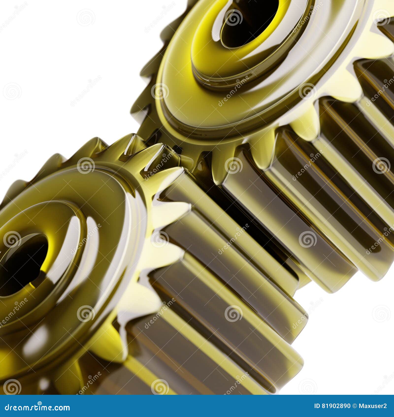 Oiled Gears Concept 3d Illustration Stock Illustration - Illustration ...