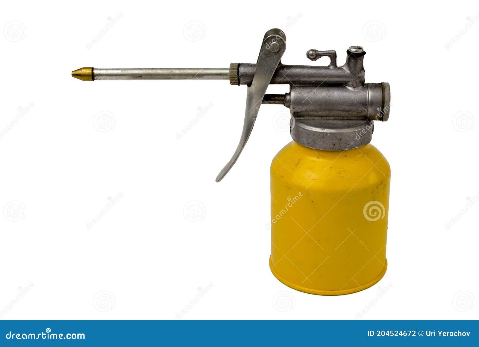 Oiler with Hand Pump Isolated on White Background Stock Photo - Image ...