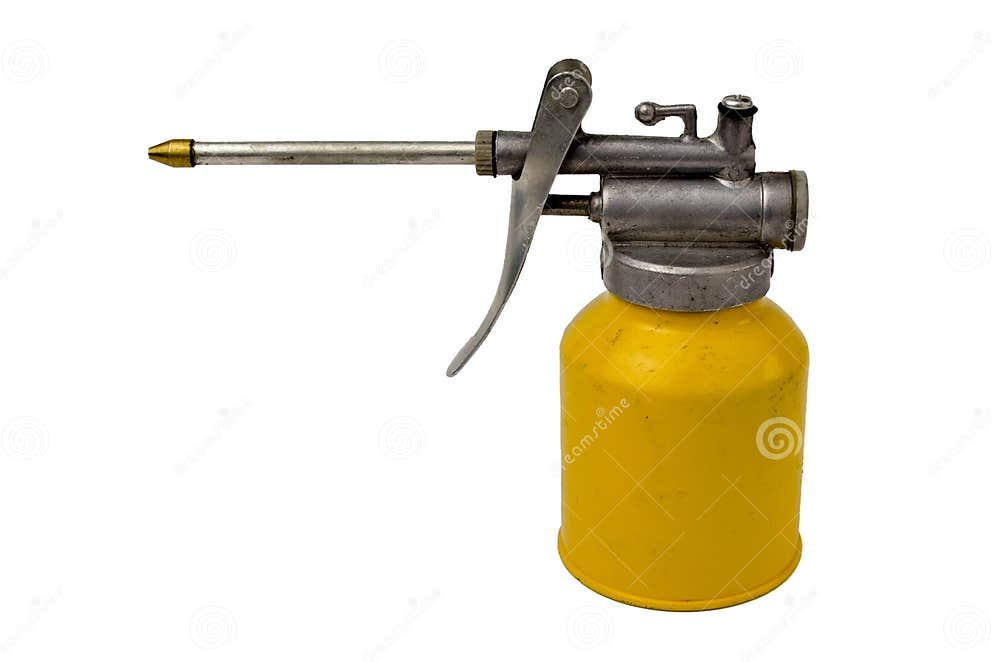 Oiler with Hand Pump Isolated on White Background Stock Photo - Image ...