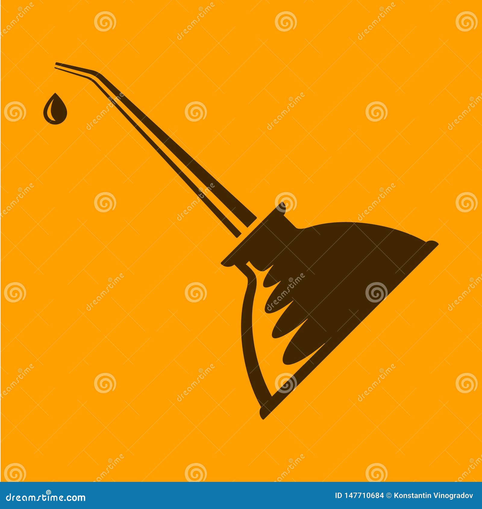 Lubricant Oil in Vintage Oiler. Vector Image Stock Illustration ...