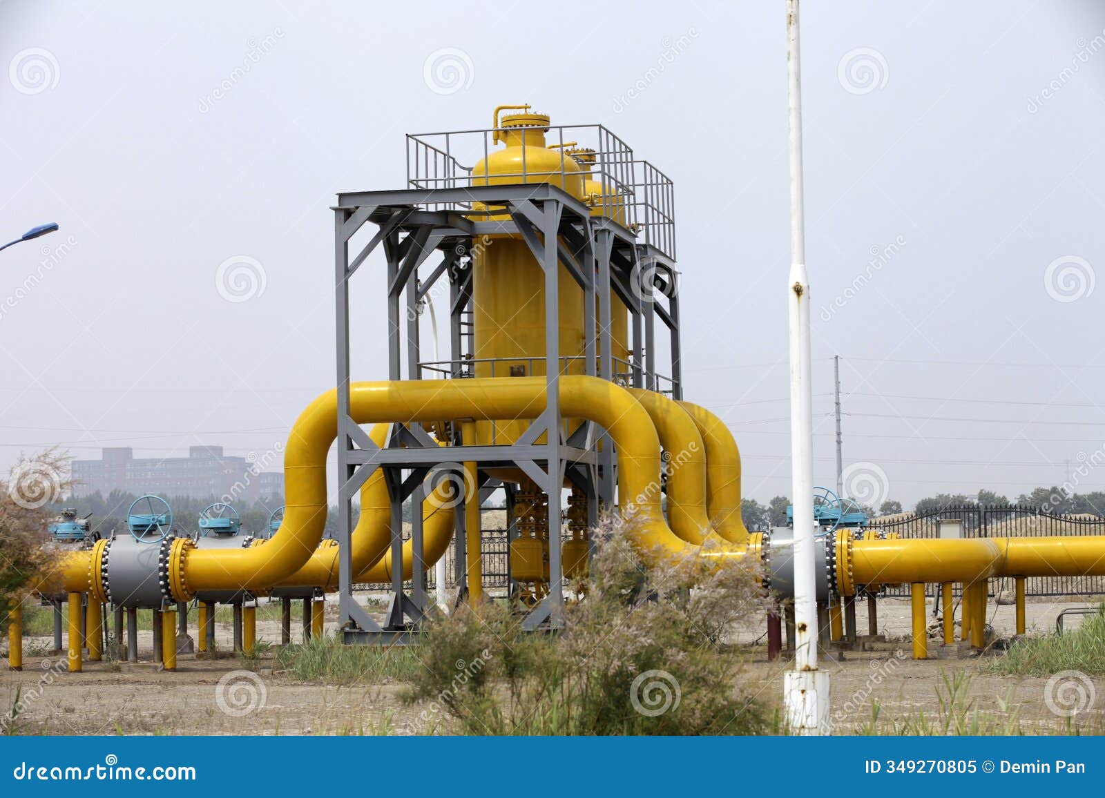 Oilfield Equipment and Pipeline Stock Image - Image of junction, pump ...