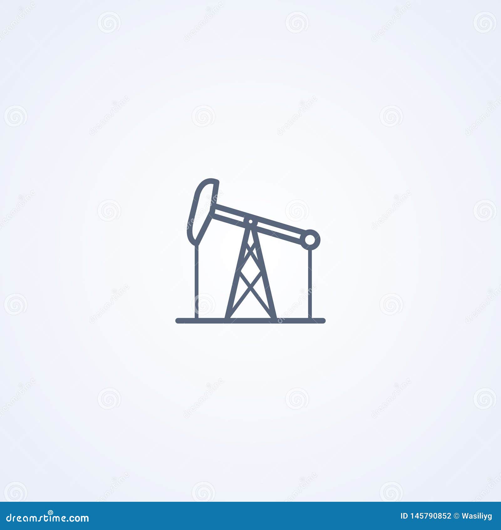 Oilfield Vector Icon Isolated On Transparent Background, Linear ...