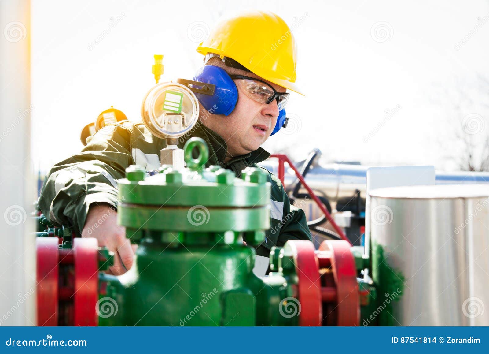 The Oilfield Worker stock photo. Image of petroleum, workers - 87541814