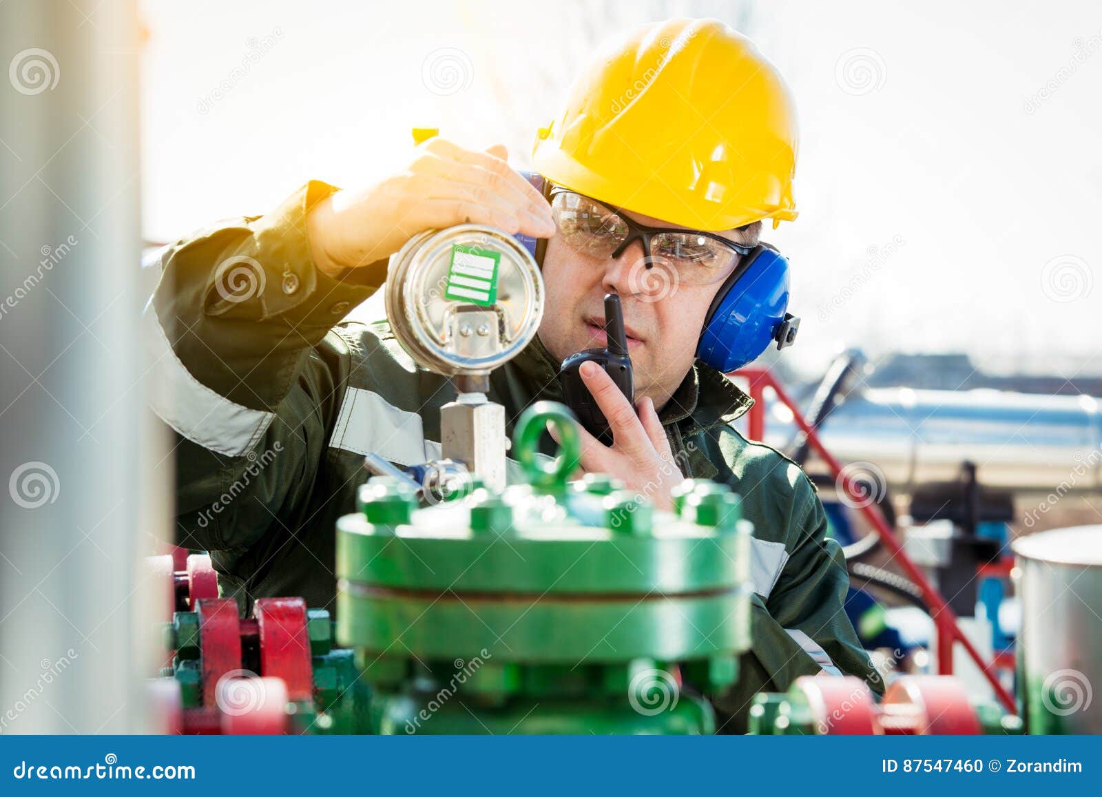 The Oilfield Worker stock photo. Image of production - 87547460
