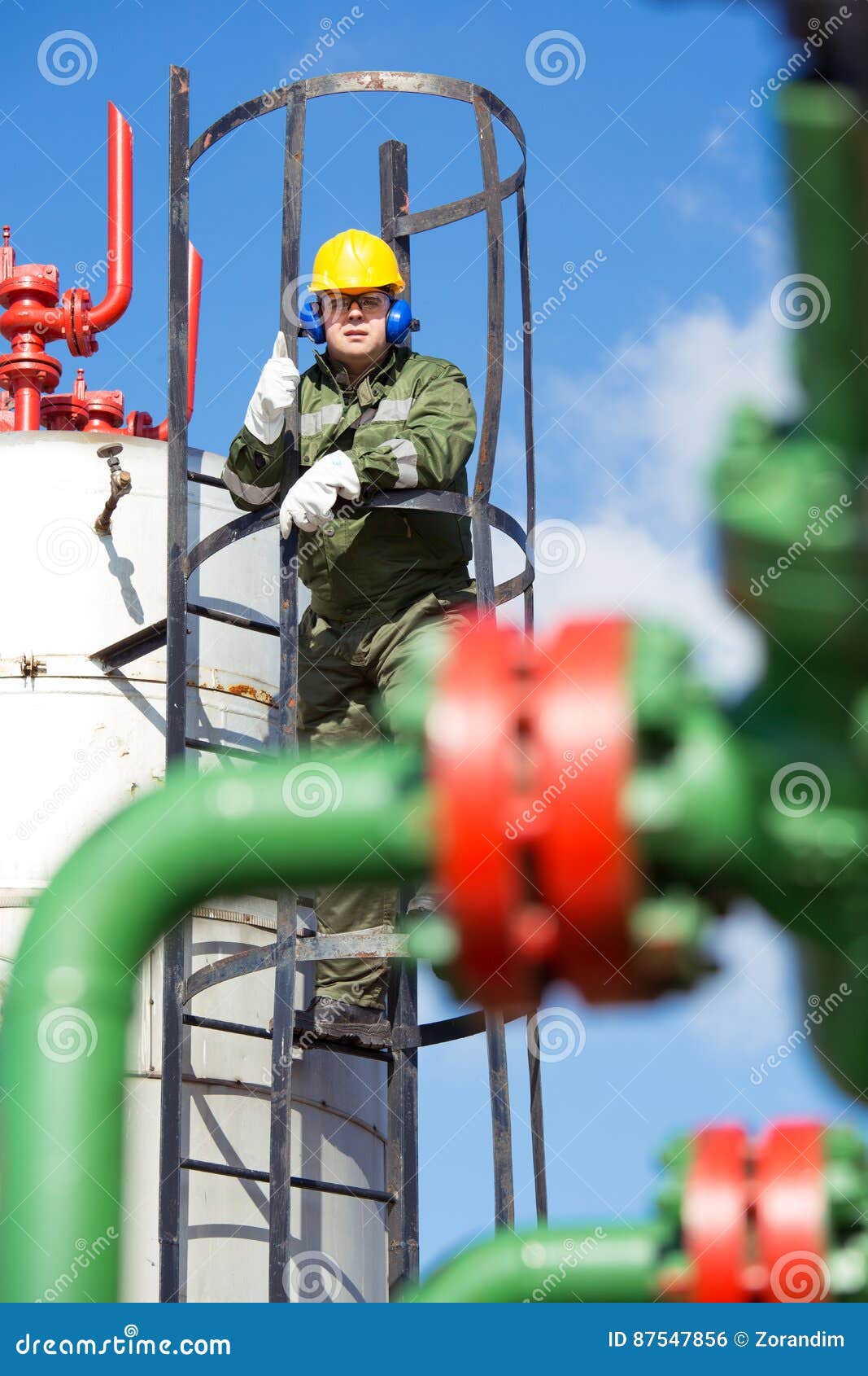 The Oilfield Worker stock photo. Image of pipe, engineer - 87547856