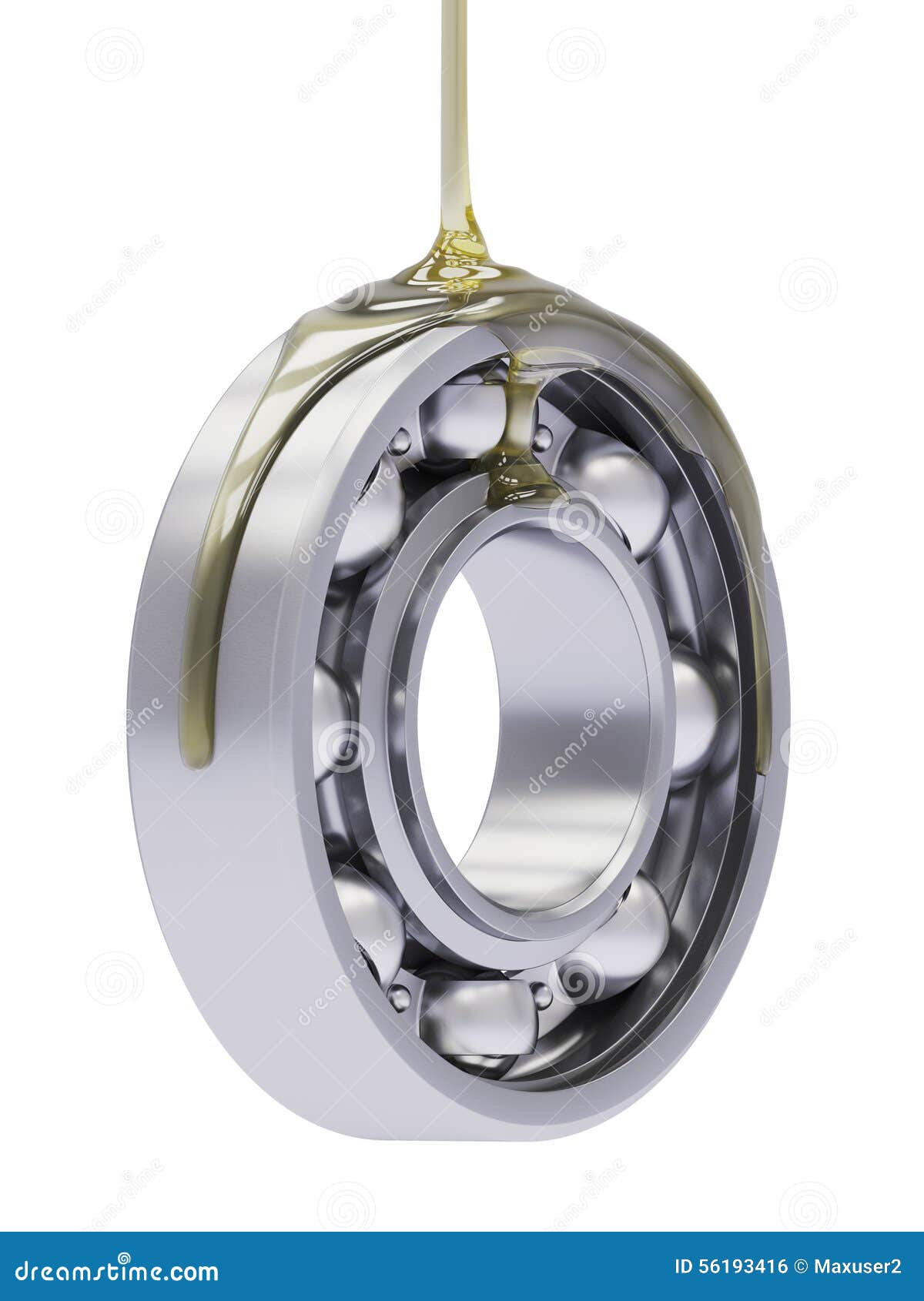 Oiling Ball Bearing Close-up On Grey Background 3d Illustration ...