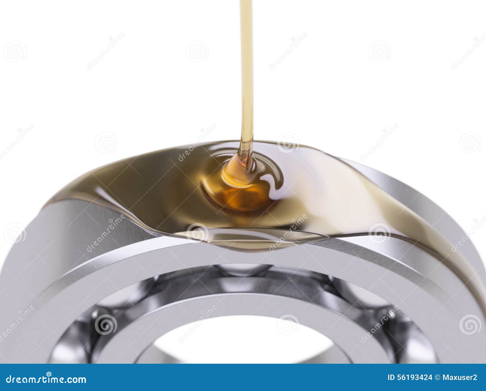 Oiling Ball Bearing Close-up On Grey Background 3d Illustration ...