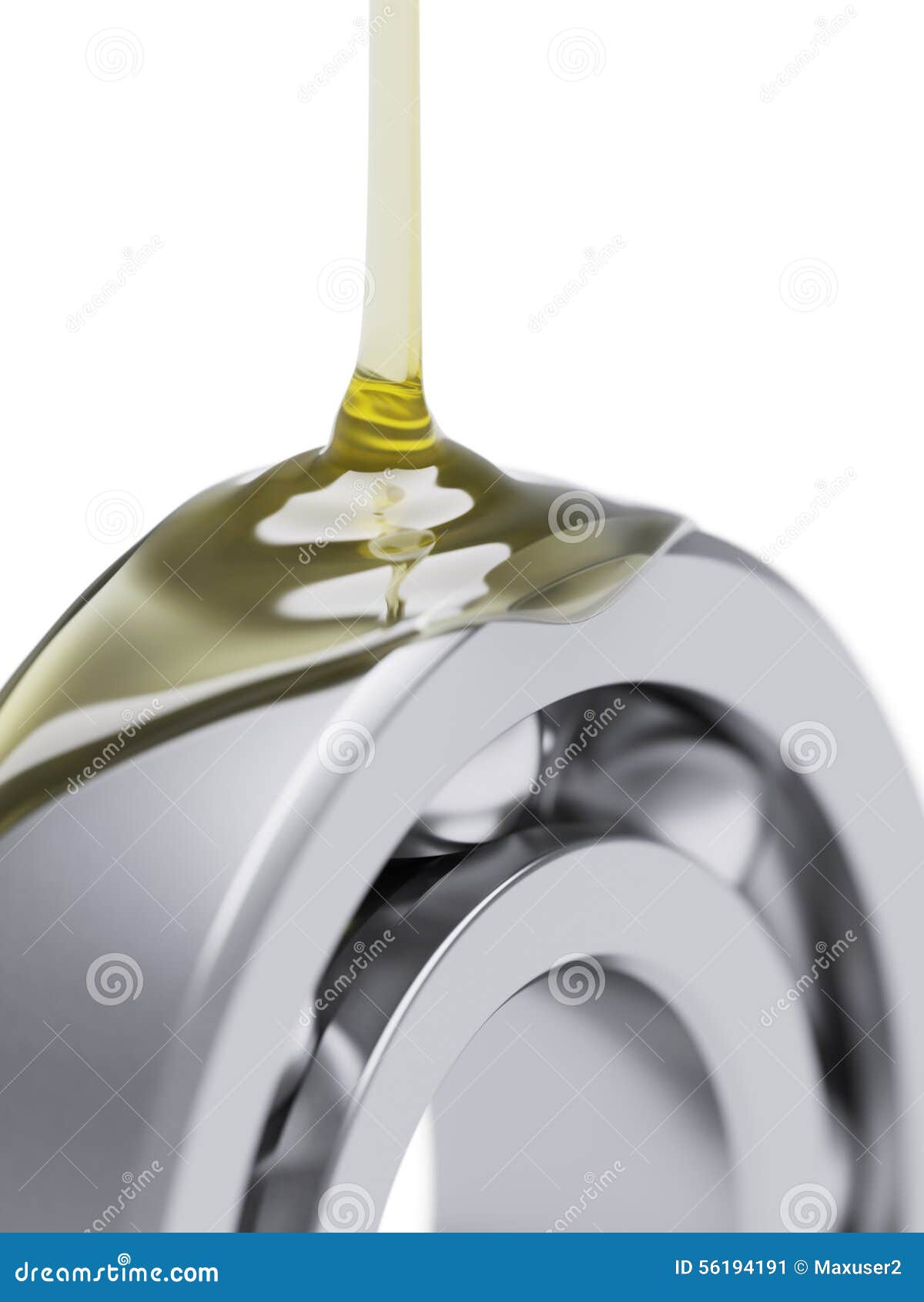 Oiling Ball Bearing Close-up On Grey Background 3d Illustration ...