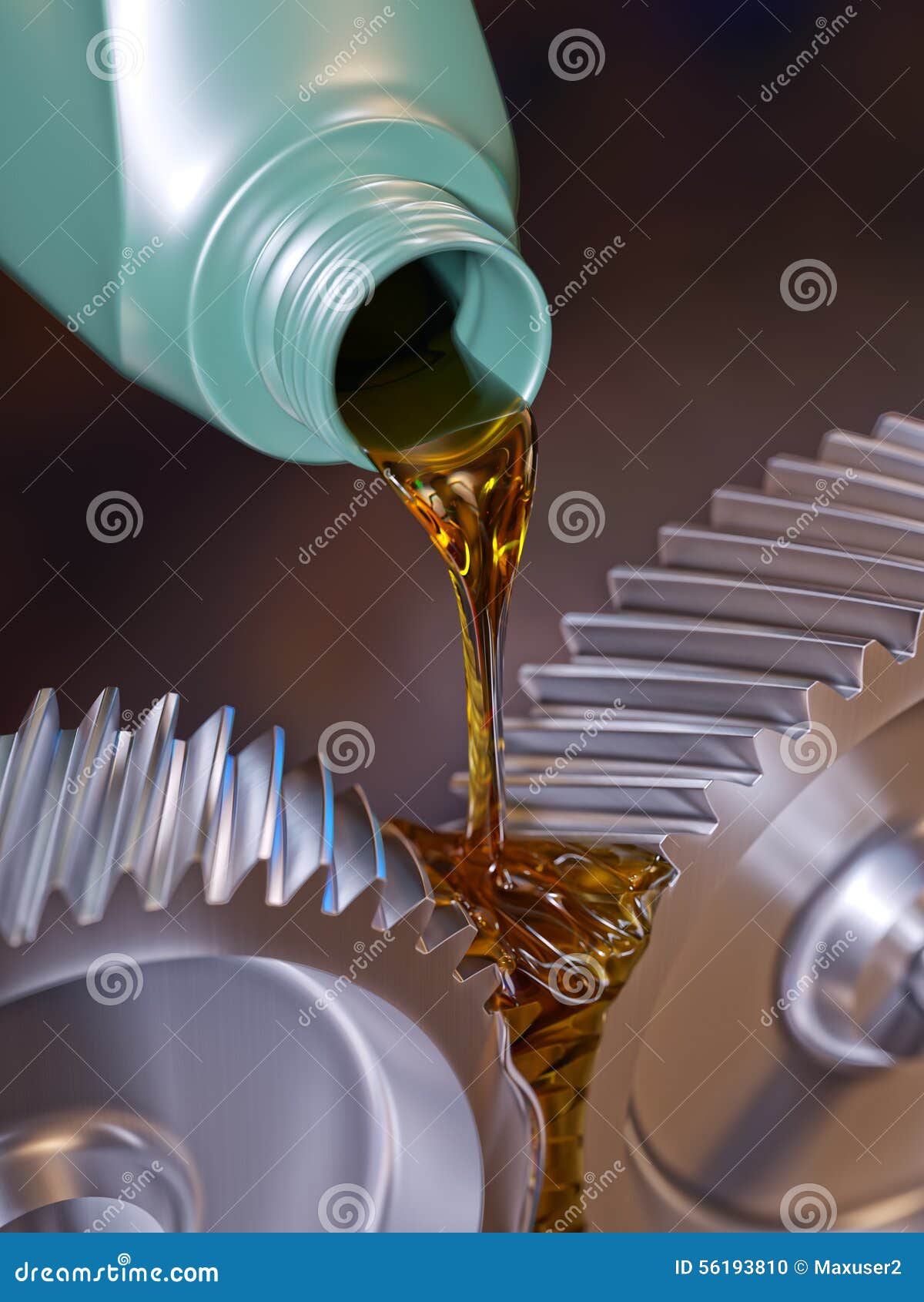 Oiling Gears Close-up stock photo. Image of manufacturing - 56193810