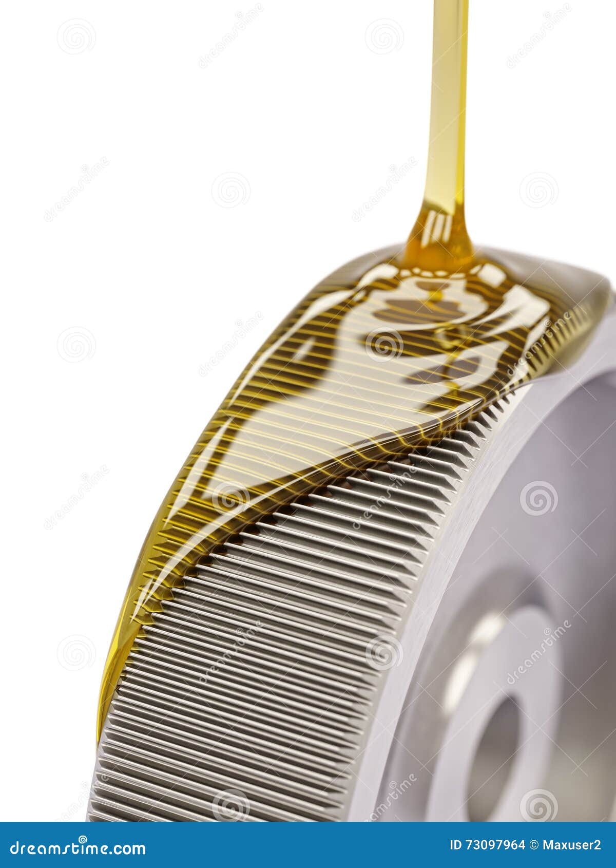Oiling Gears Concept On White Background 3d Illustration Royalty-Free ...