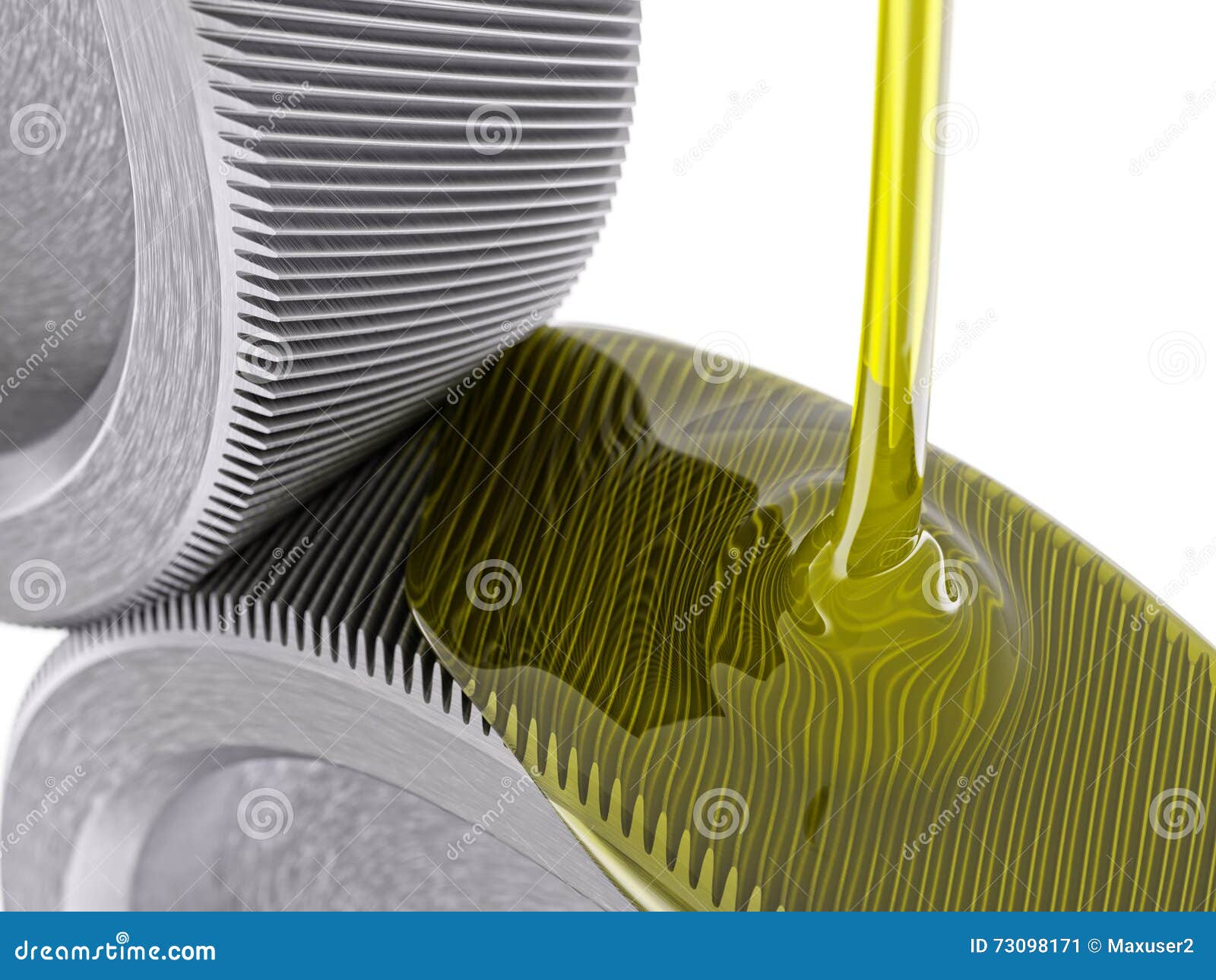 Oiling Gears Concept On White Background 3d Illustration Royalty-Free ...