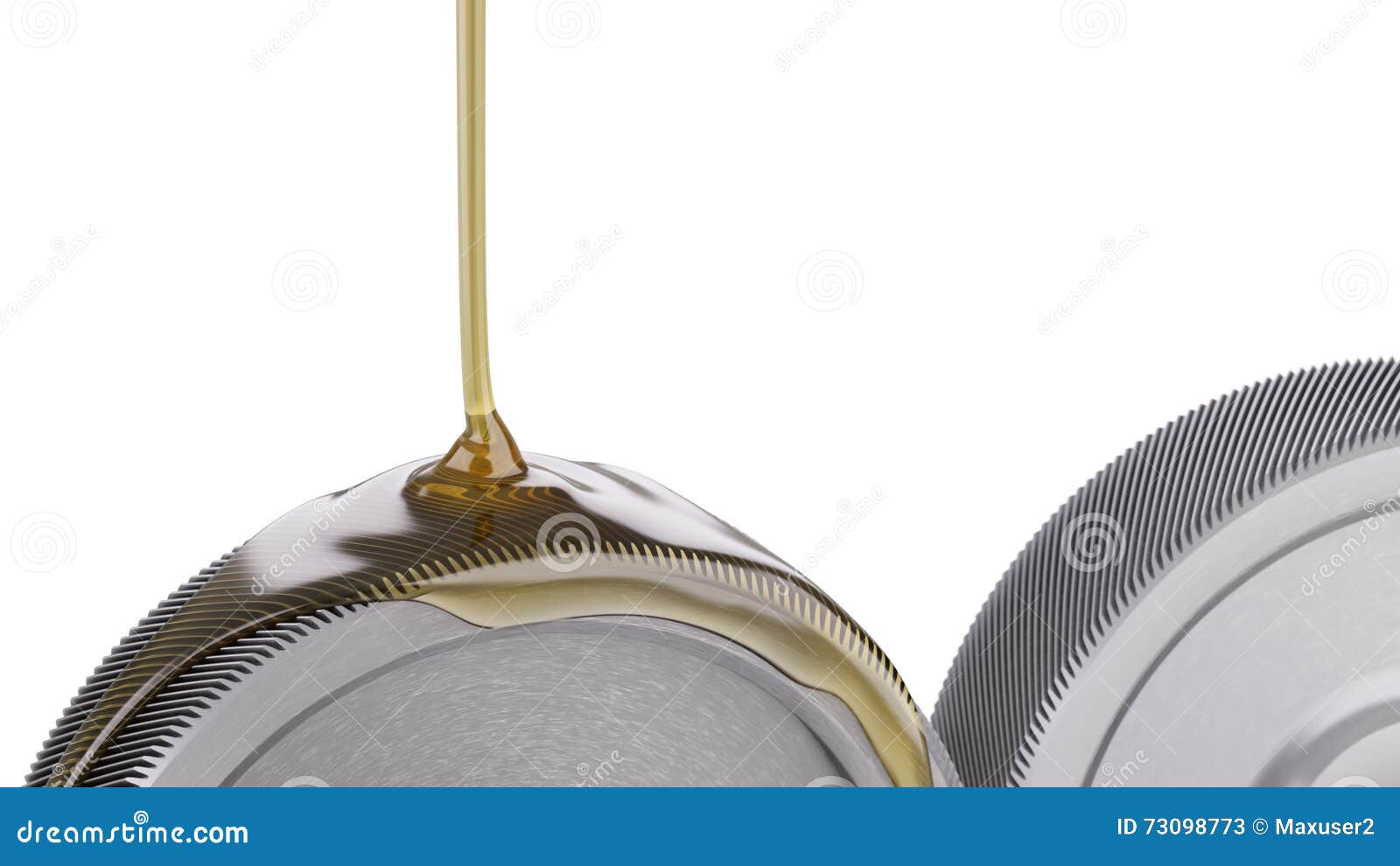 Oiling Gears Concept On White Background 3d Illustration ...