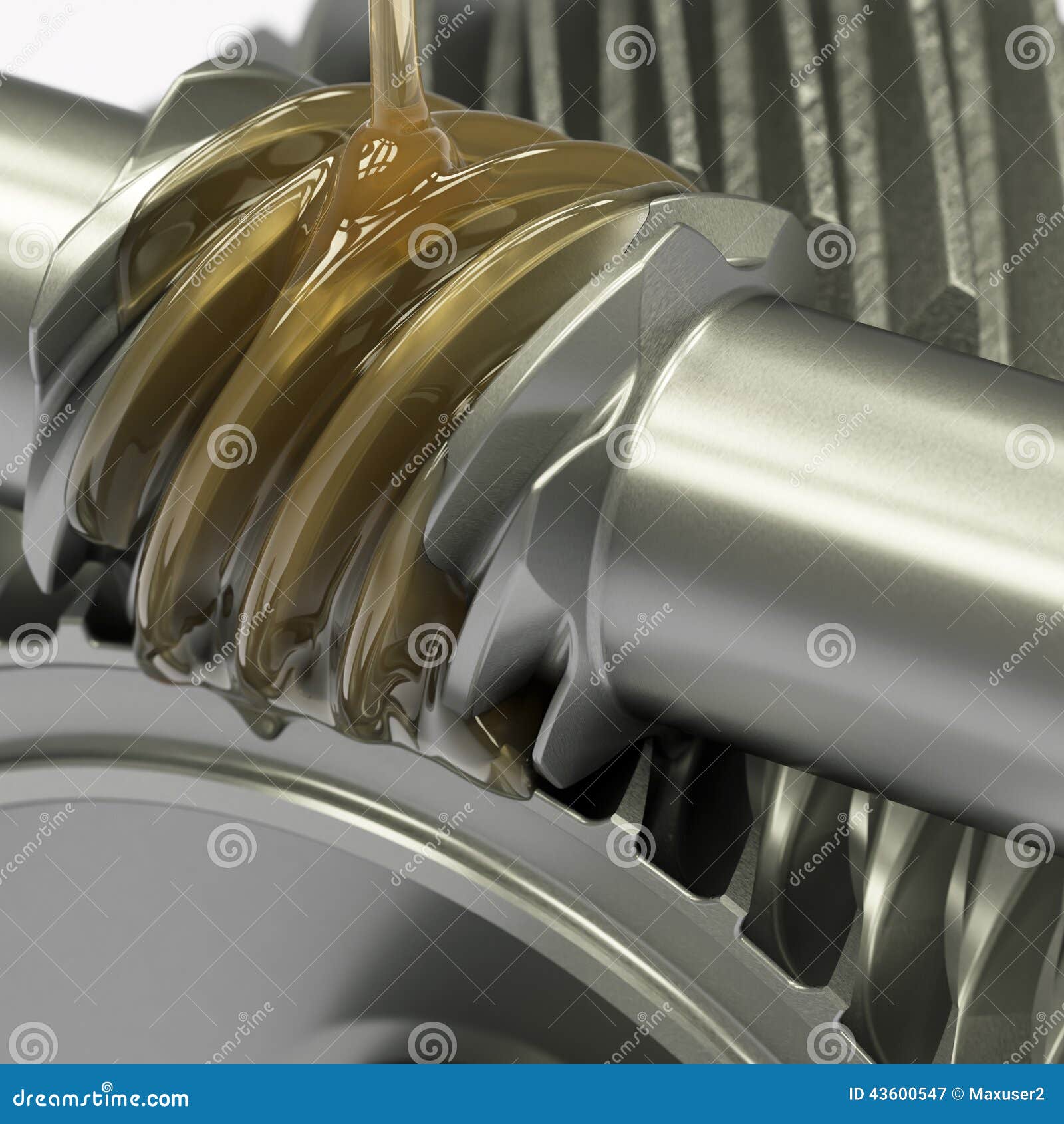 Oiling Gear, Viscous Lubricant Application, Macro View Of Industrial ...