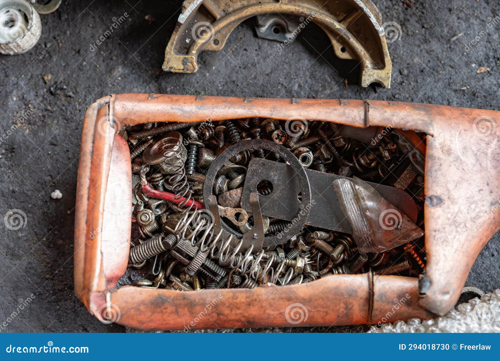 Oily and Dirty Hardware Tools in Box Stock Photo - Image of oily, tools ...