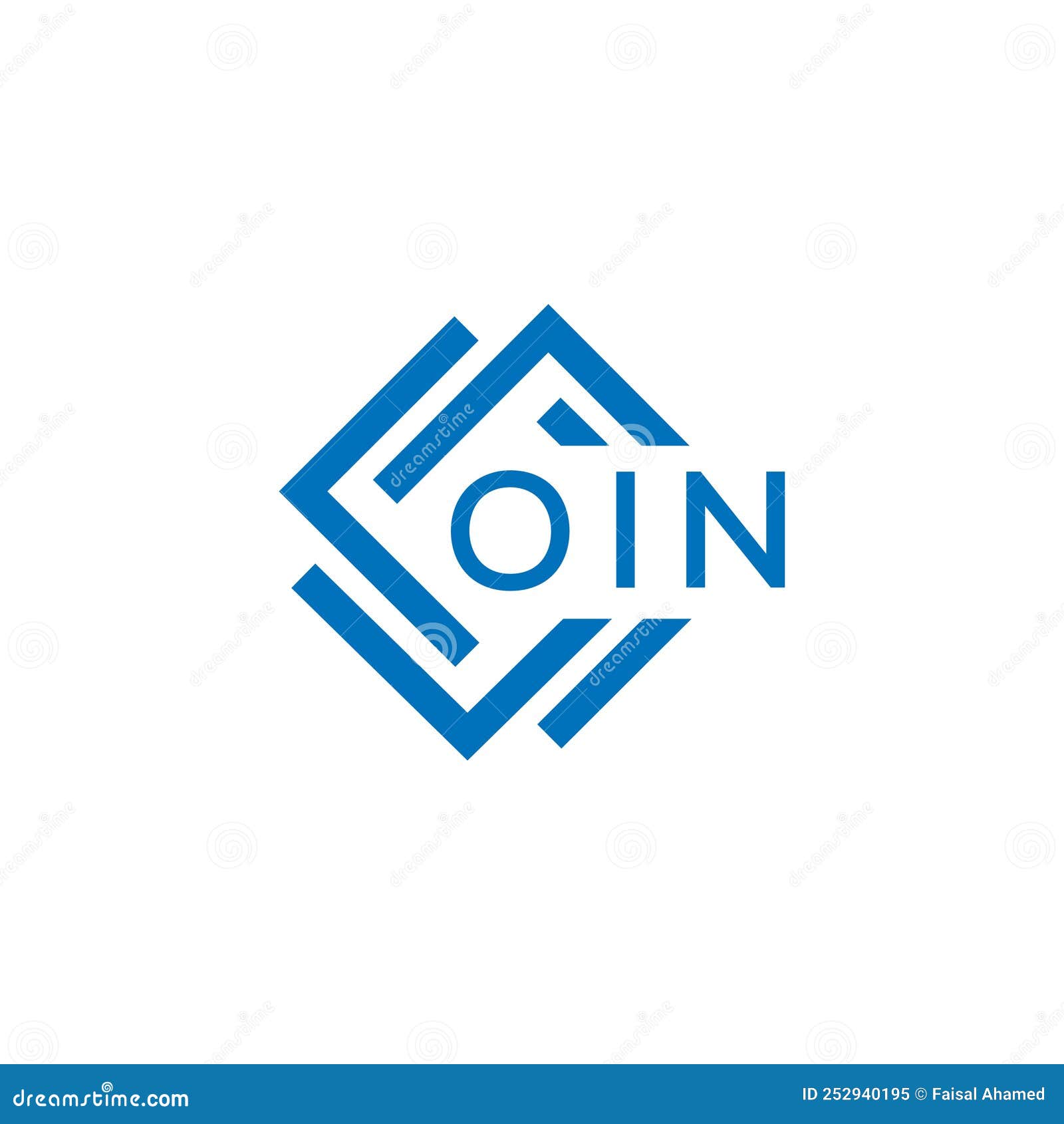 OIN Letter Logo Design on White Background. OIN Creative Circle Letter ...