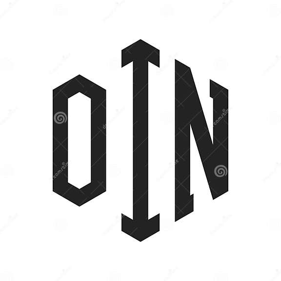 OIN Logo Design. Initial Letter OIN Monogram Logo Using Hexagon Shape ...