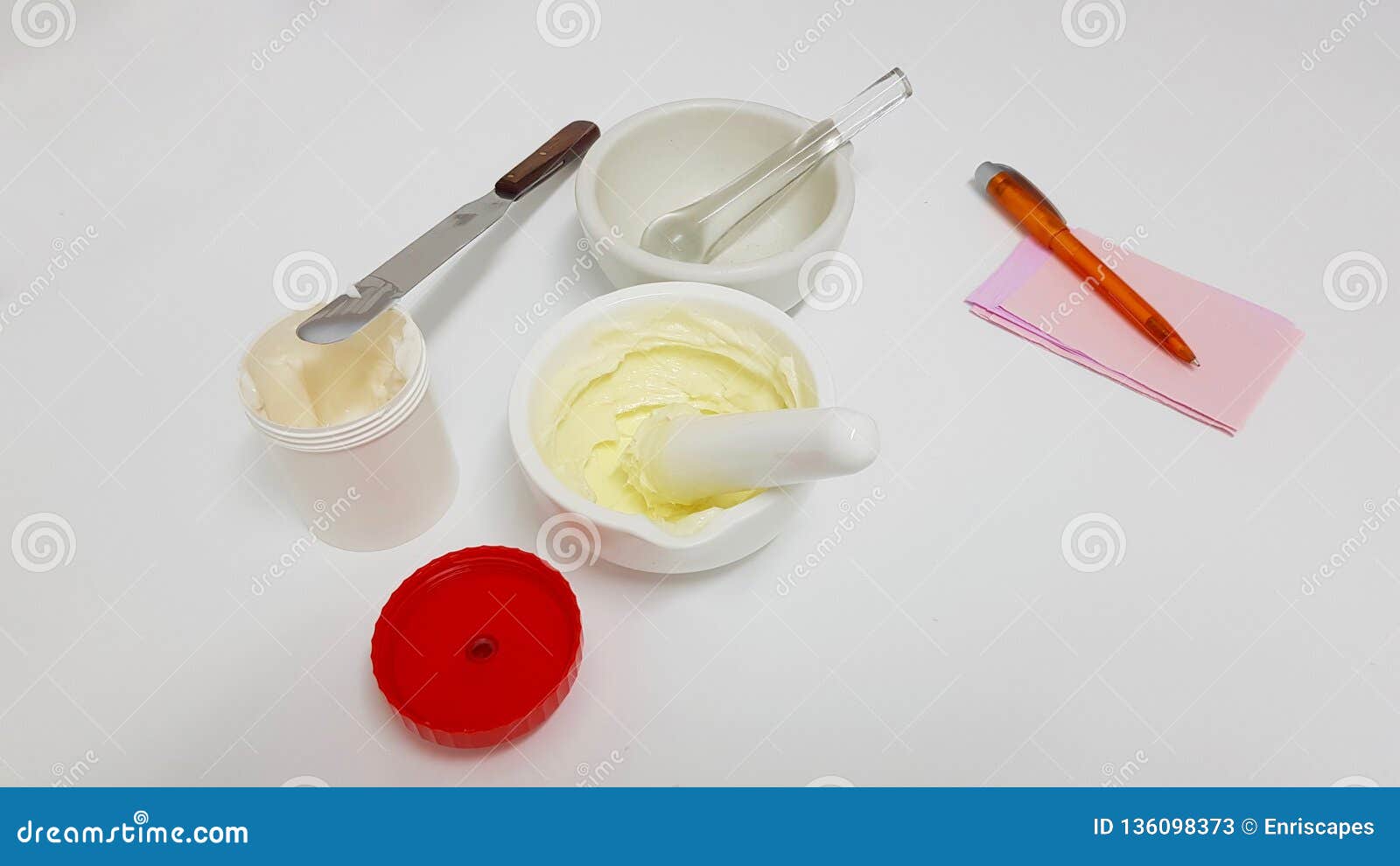 Ointment Compounding with Mortar Stock Image - Image of laboratory ...