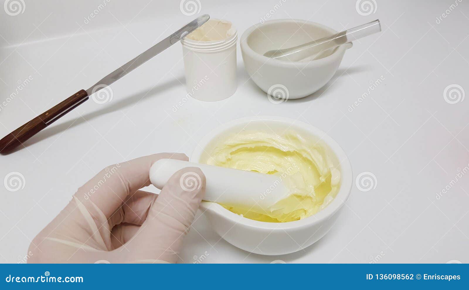 Ointment Compounding with Mortar Stock Photo - Image of medicine ...
