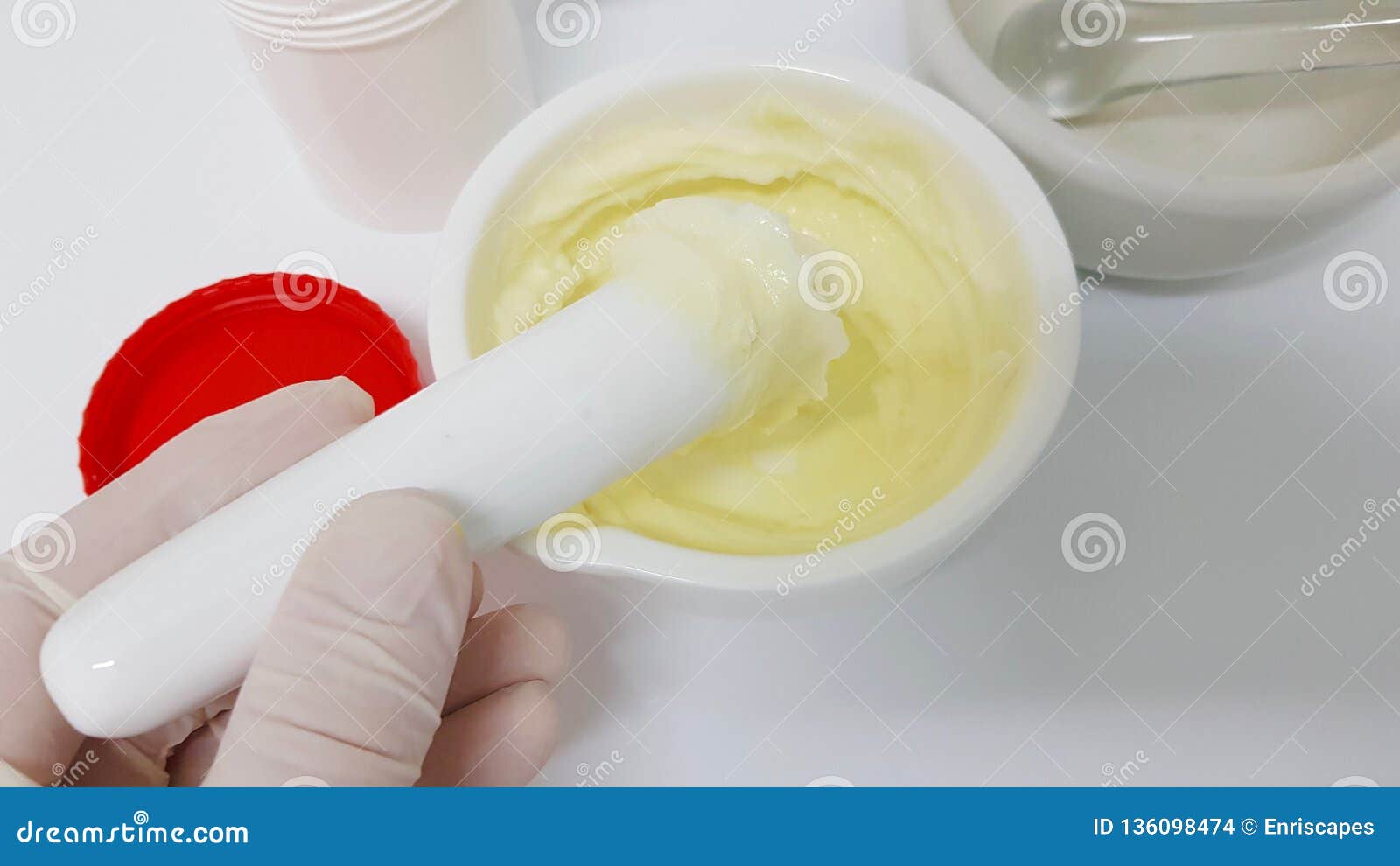 Ointment Compounding with Mortar Stock Photo - Image of compounding ...