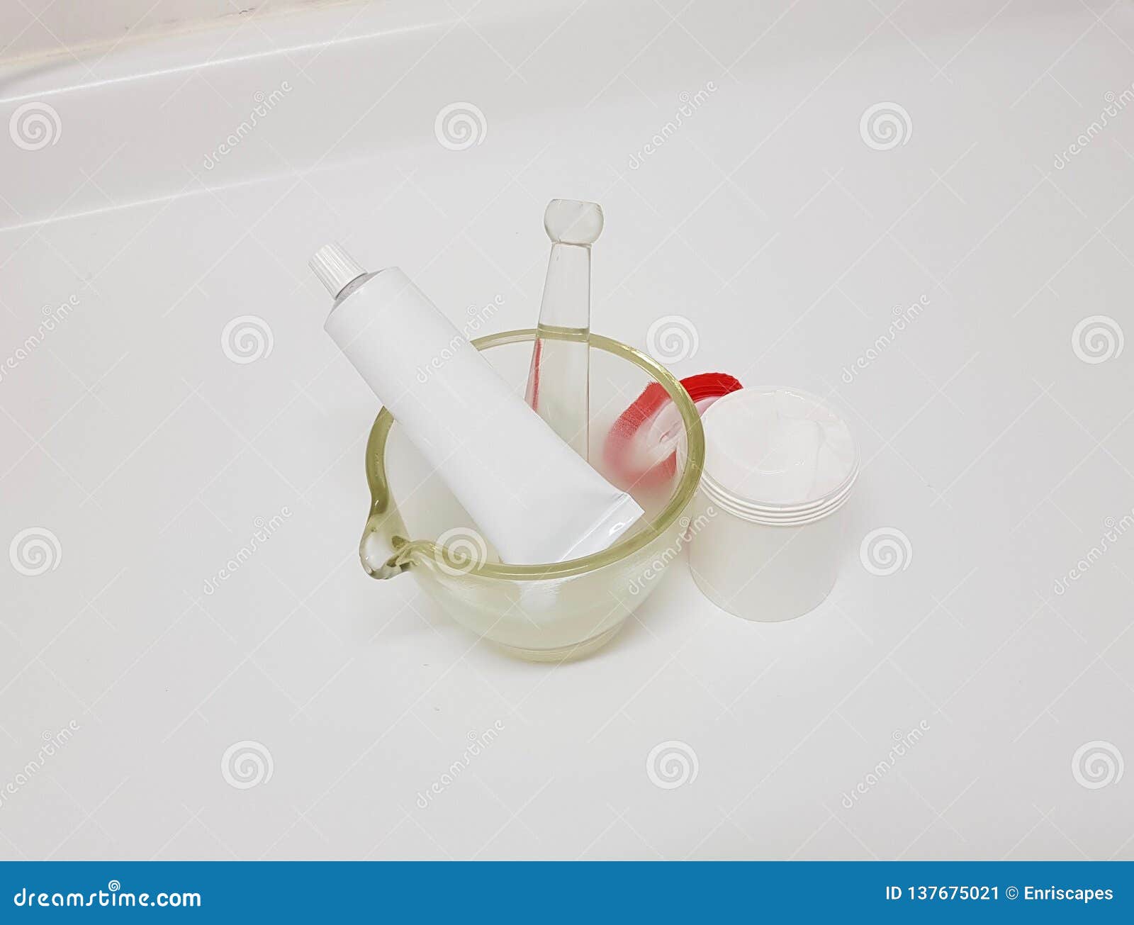 Ointment compounding stock image. Image of white, mortar - 137675021