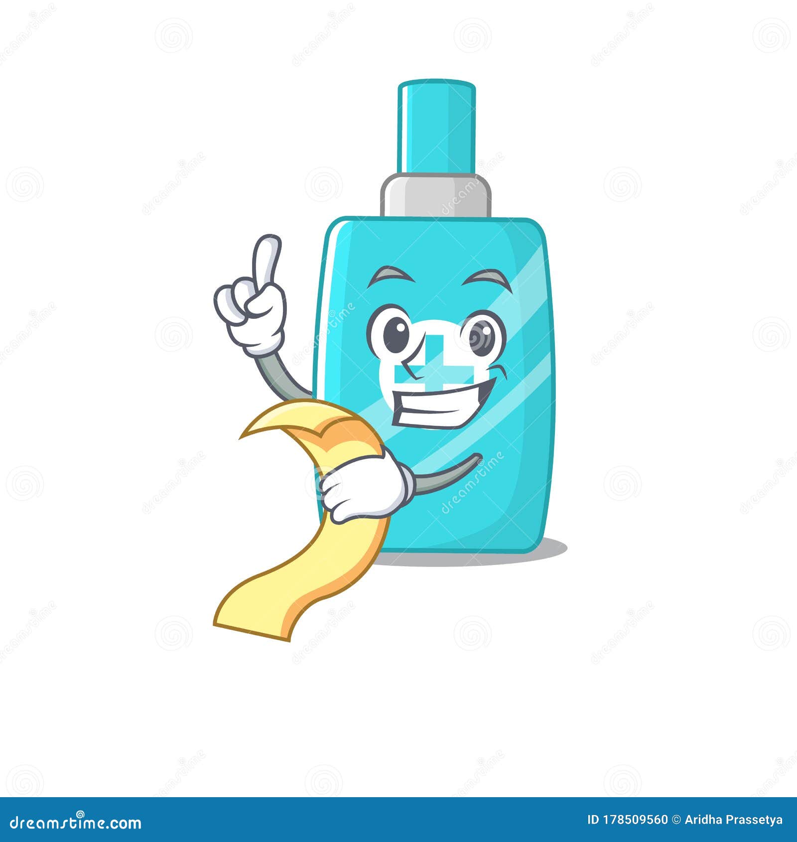 Ointment Cream Mascot Character Design with a Menu on His Hand Stock ...