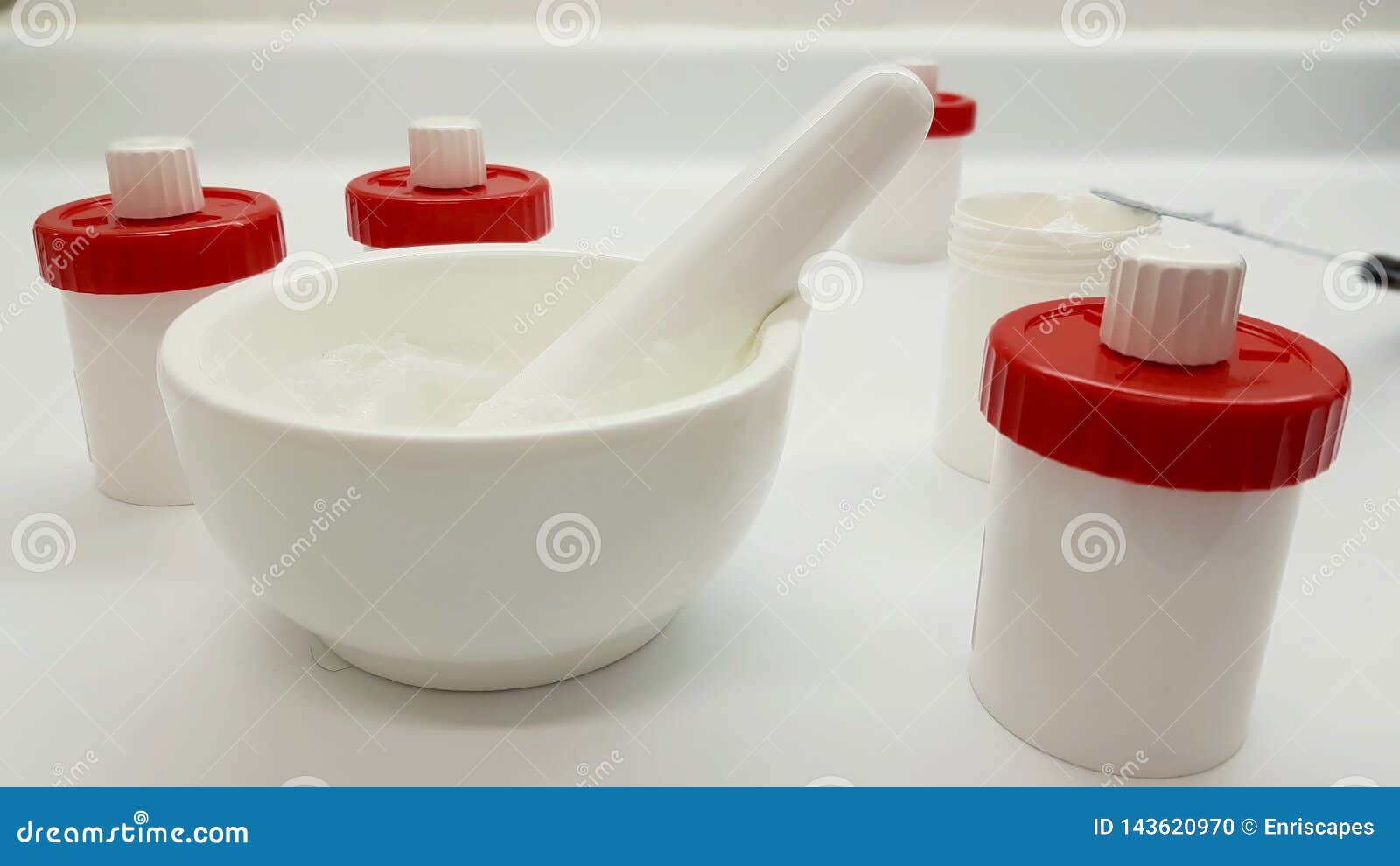 Ointment, Mortar and Container Stock Photo - Image of drug, cream ...
