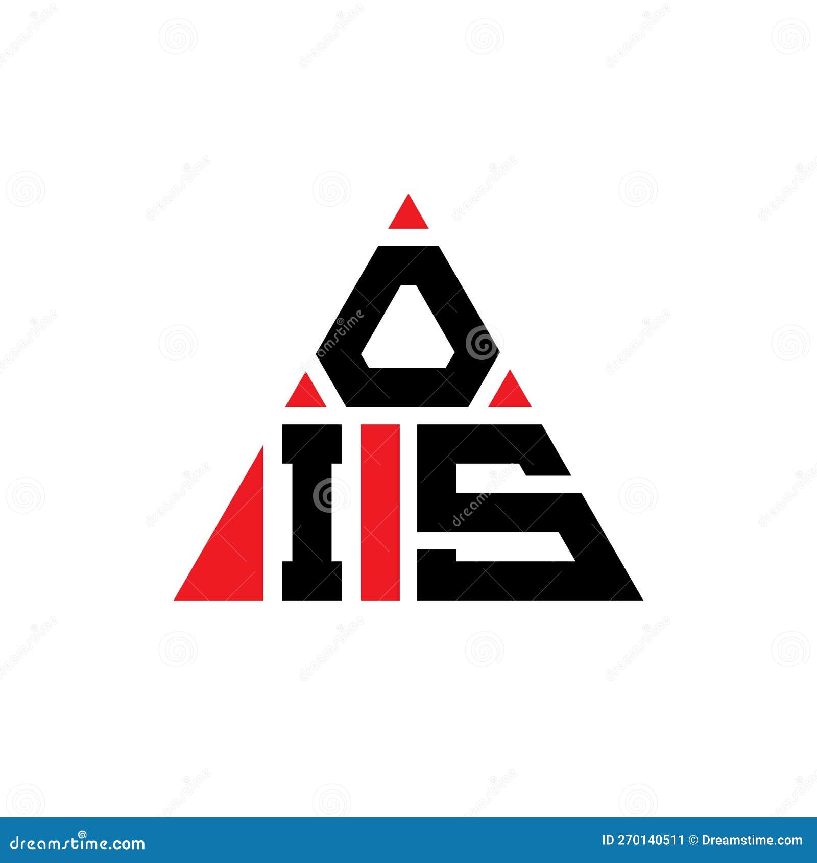 OIS Triangle Letter Logo Design with Triangle Shape. OIS Triangle Logo ...