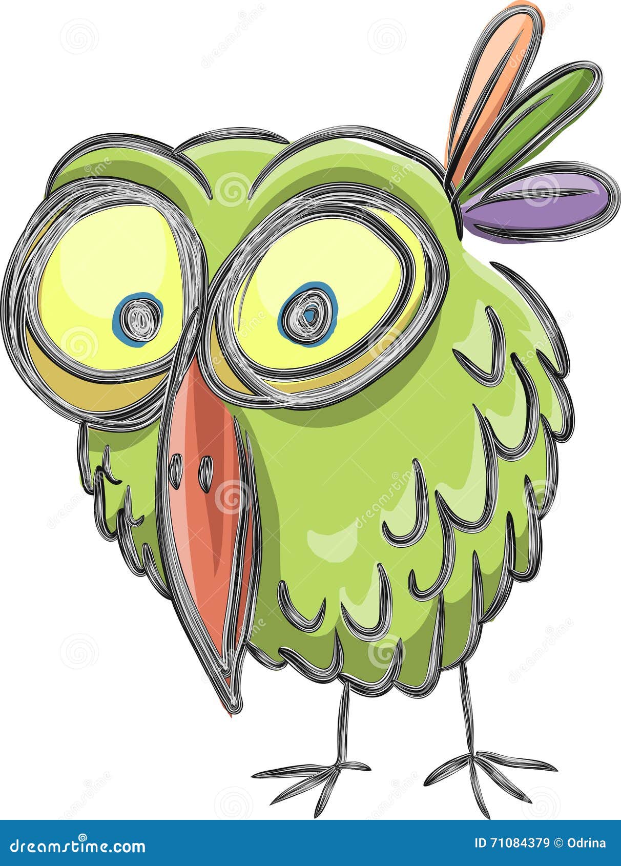 Oiseau Caricatured Ridicule Illustration de Vecteur - Illustration du ...