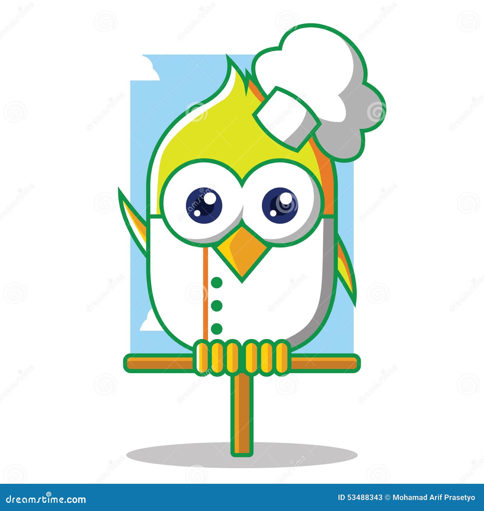 Oiseau de chef illustration stock. Illustration du restaurant - 53488343