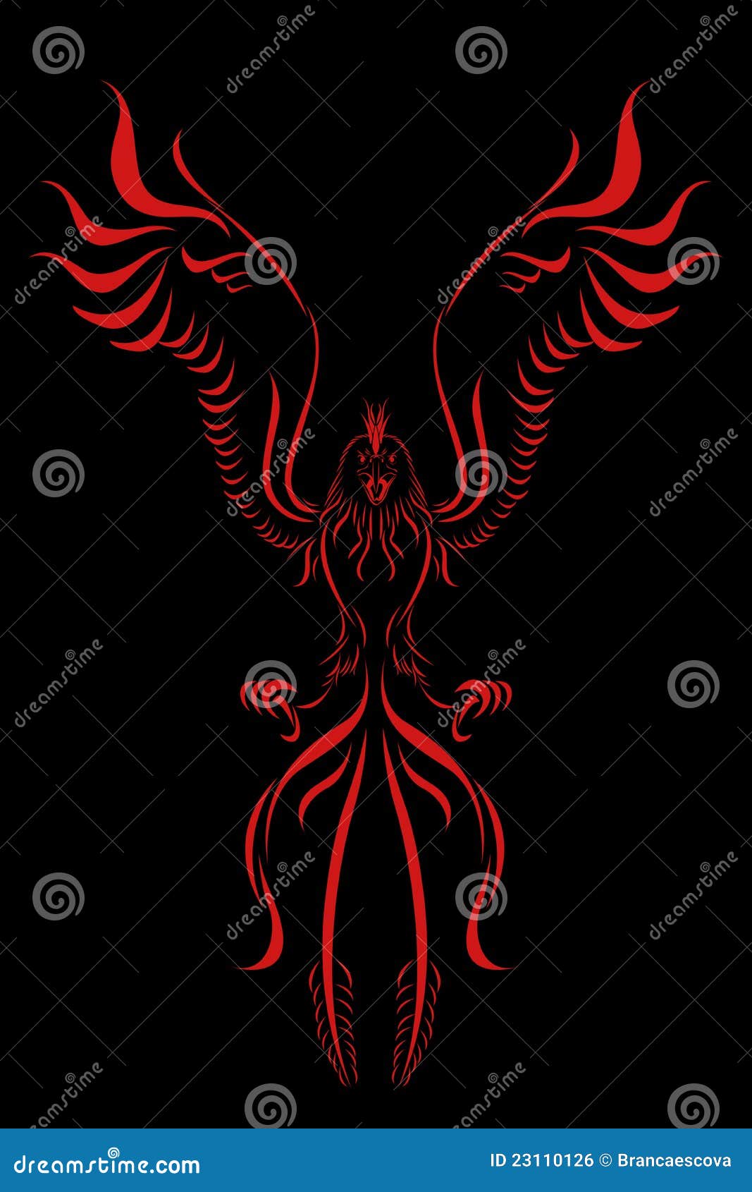 Oiseau De Flamme De Phoenix Illustration de Vecteur - Illustration of ...