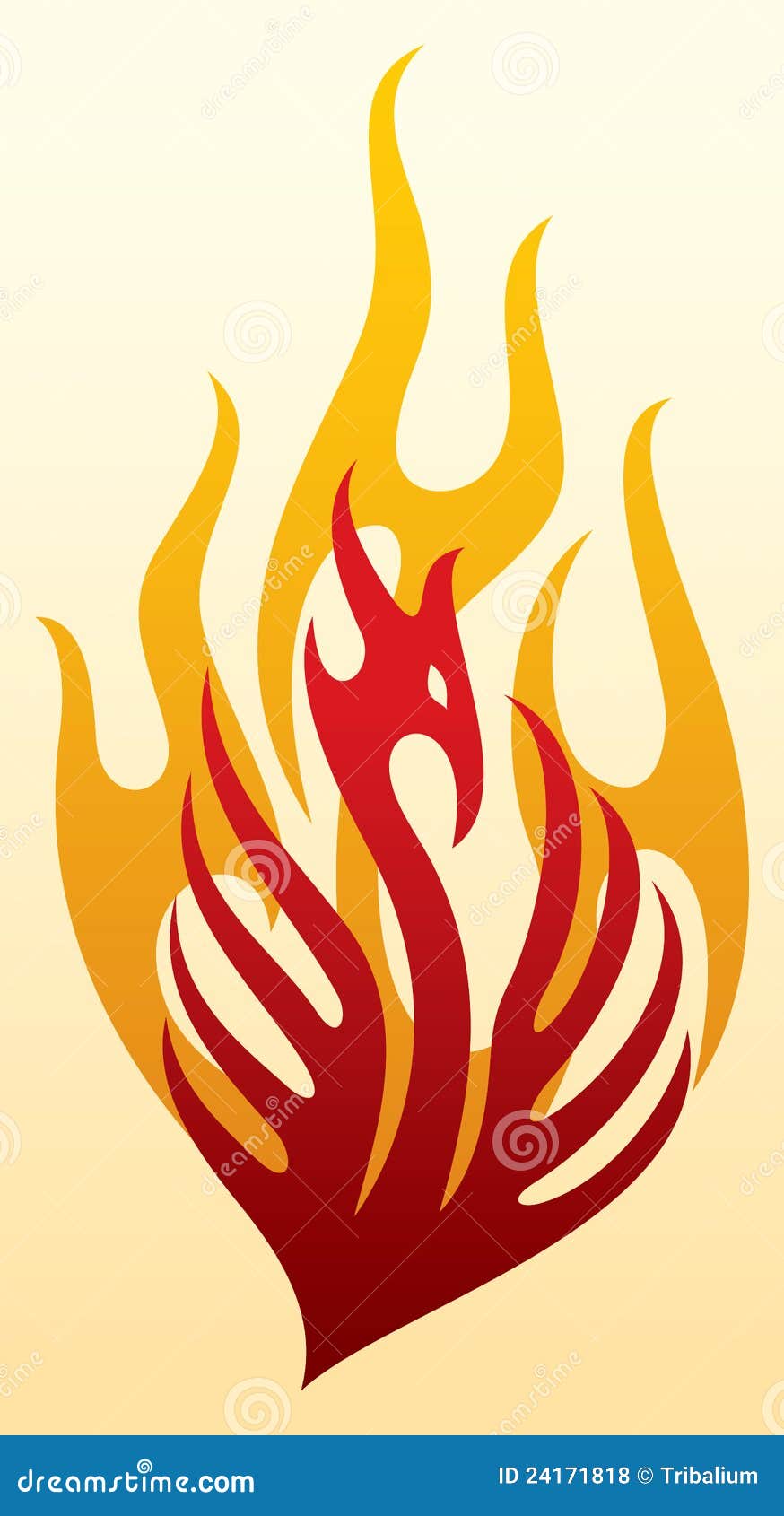 Oiseau de Phoenix illustration de vecteur. Illustration du légendaire ...