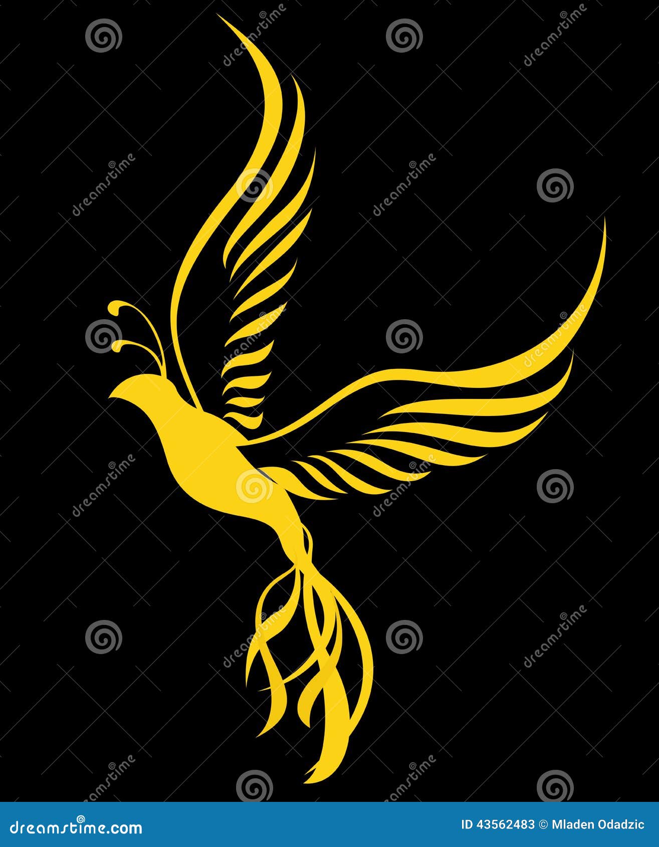 Oiseau de Phoenix illustration stock. Illustration du oiseau - 43562483