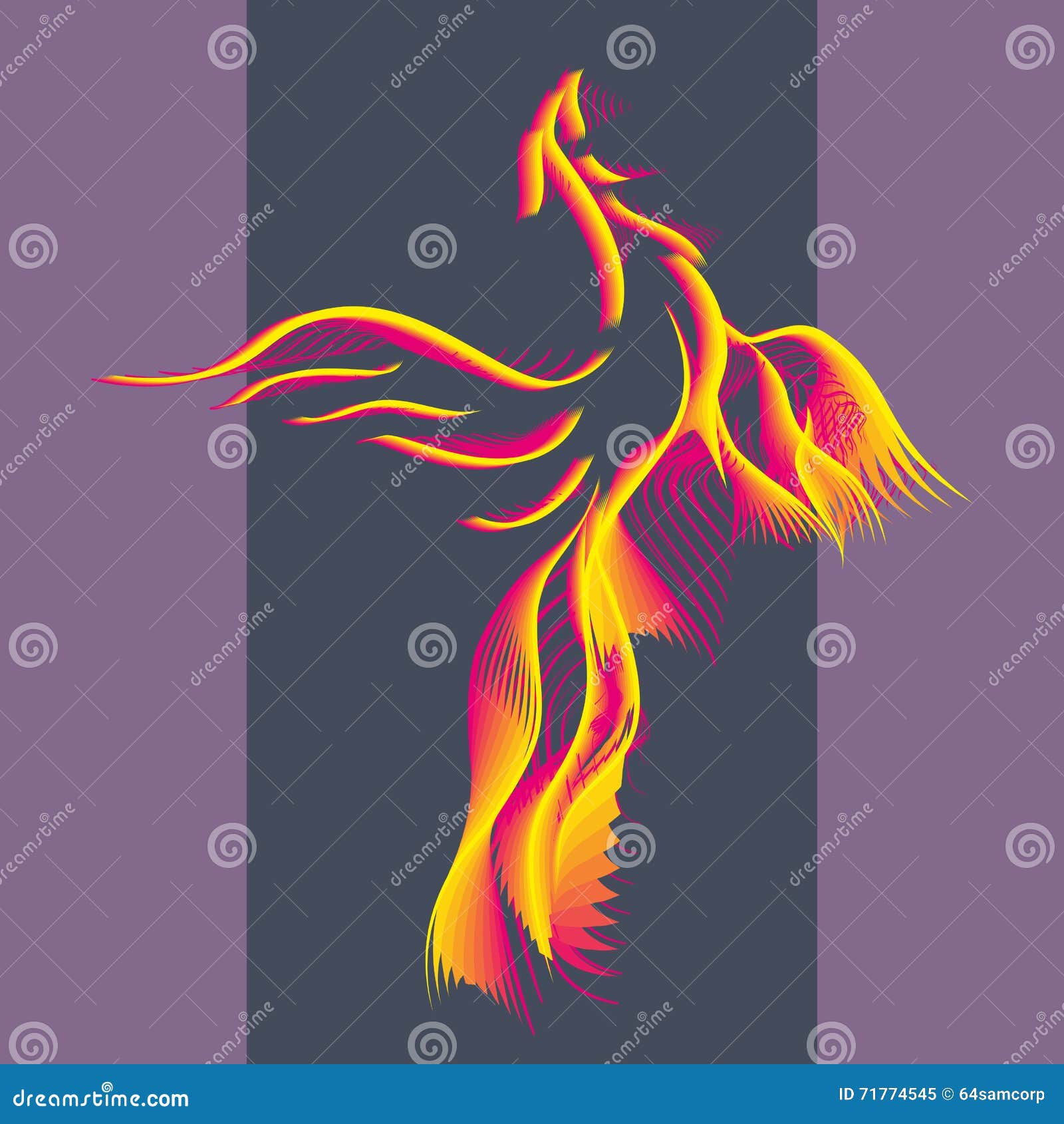 Oiseau De Phoenix De Symbole Illustration Stock - Illustration du ...