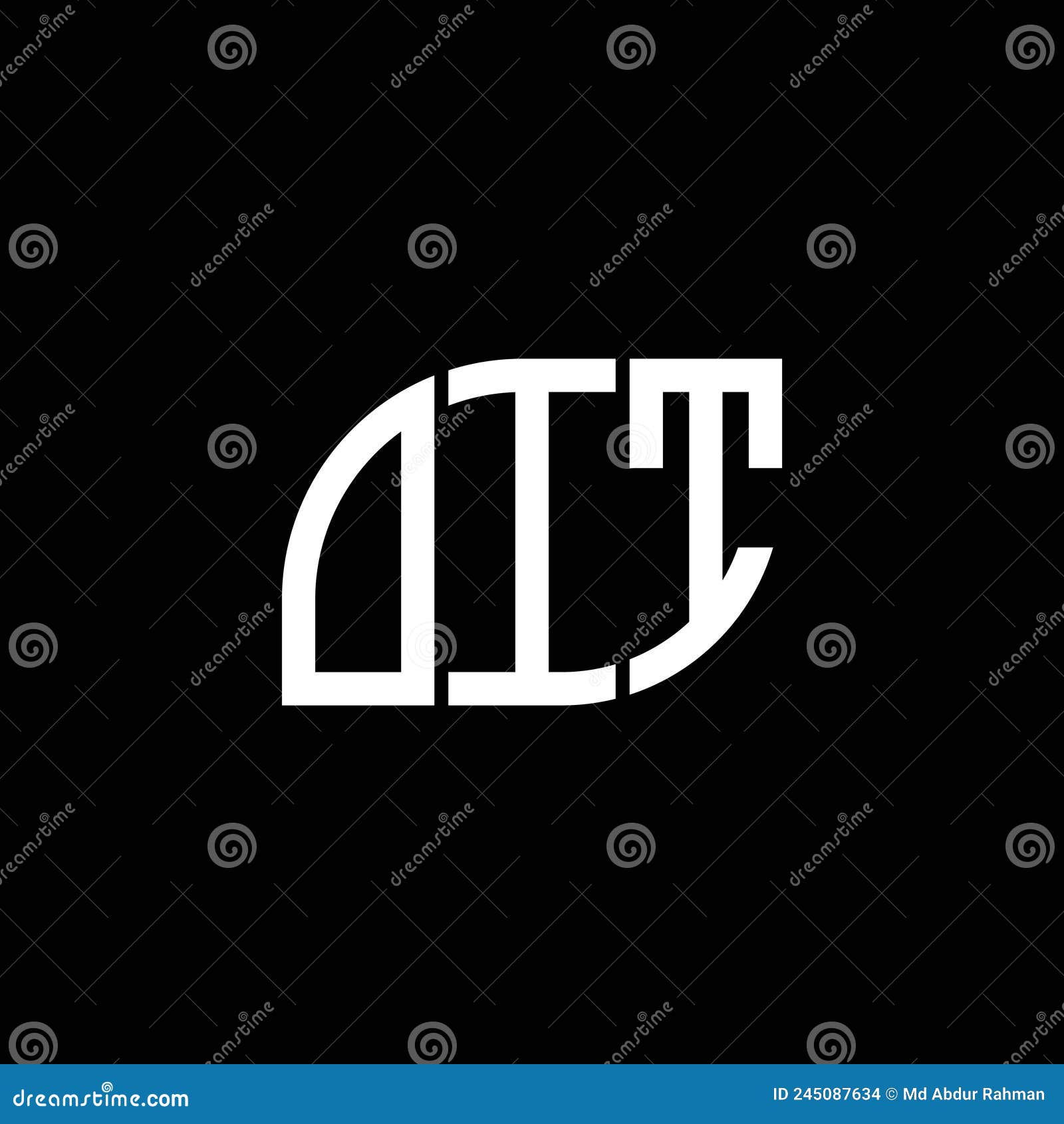 OIT Letter Logo Design on BLACK Background. OIT Creative Initials ...