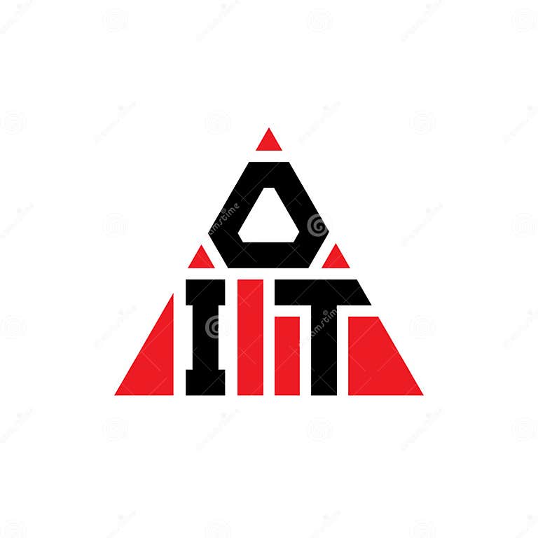 OIT Triangle Letter Logo Design with Triangle Shape. OIT Triangle Logo ...