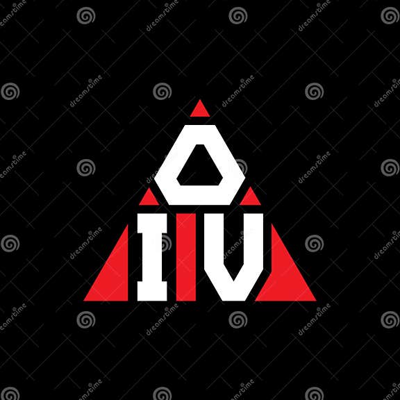 OIV Triangle Letter Logo Design with Triangle Shape. OIV Triangle Logo ...