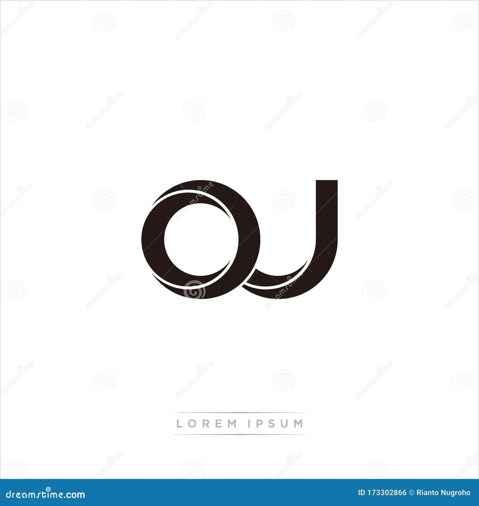 Oj Initial Letter Split Lowercase Modern Monogram Linked Outline Rounded Logo Stock Vector ...