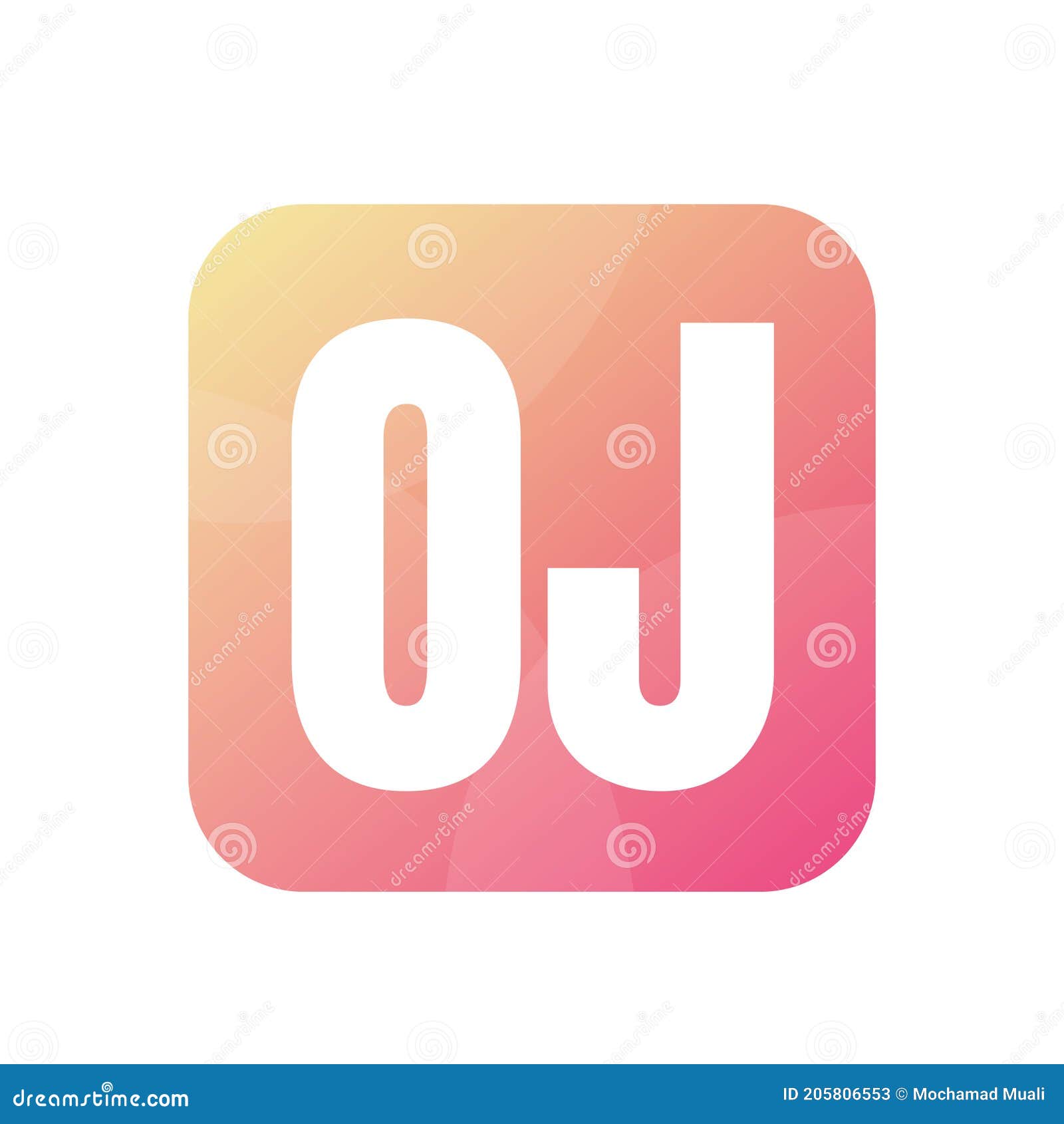 OJ Letter Logo Design with Simple Style Stock Vector - Illustration of ...