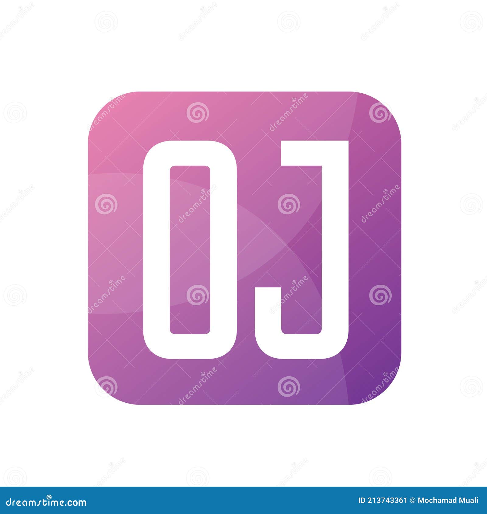 OJ Letter Logo Design with Simple Style Stock Vector - Illustration of ...