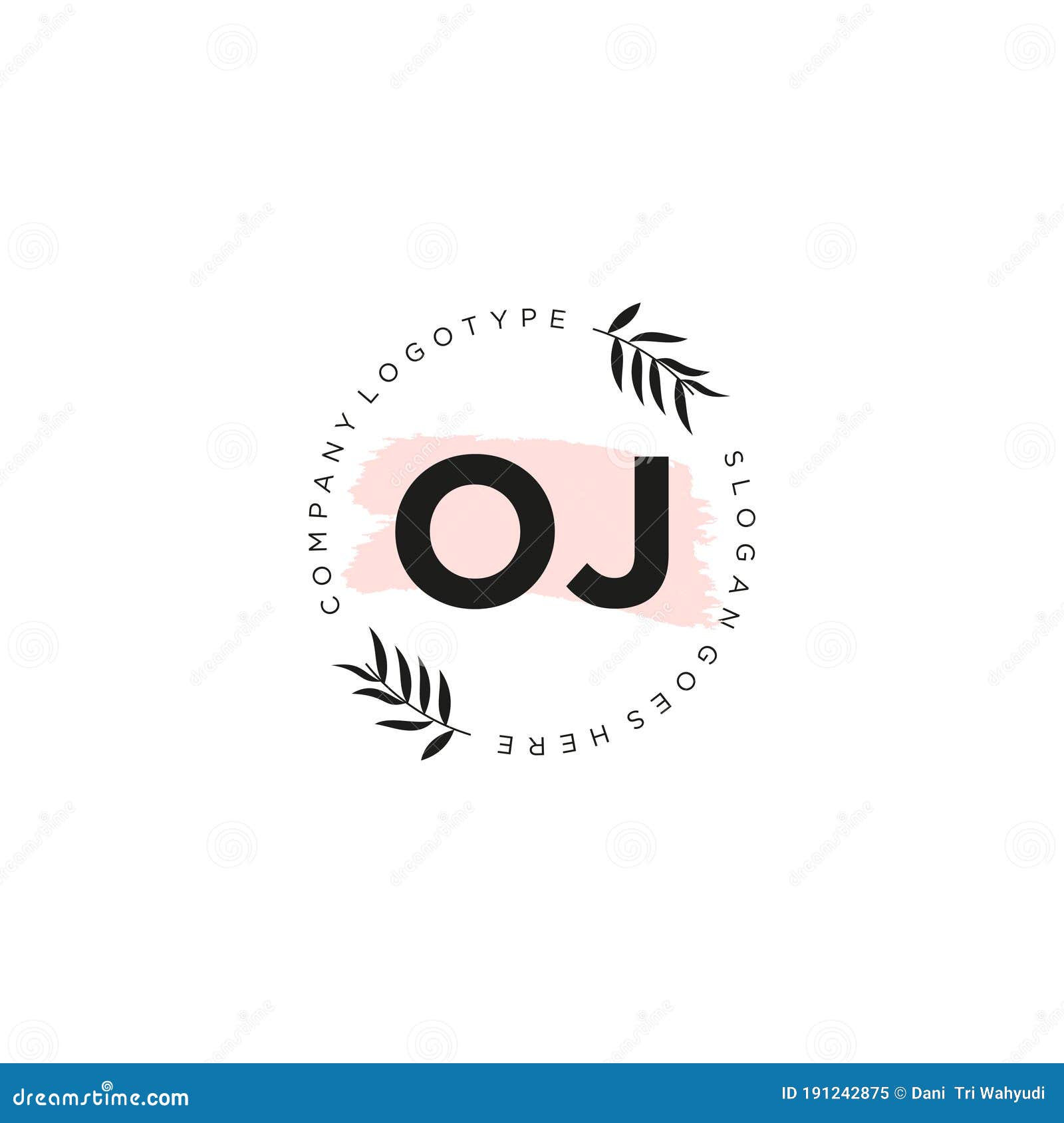 OJ Letter Logo Icon Design Template Elements Stock Vector ...