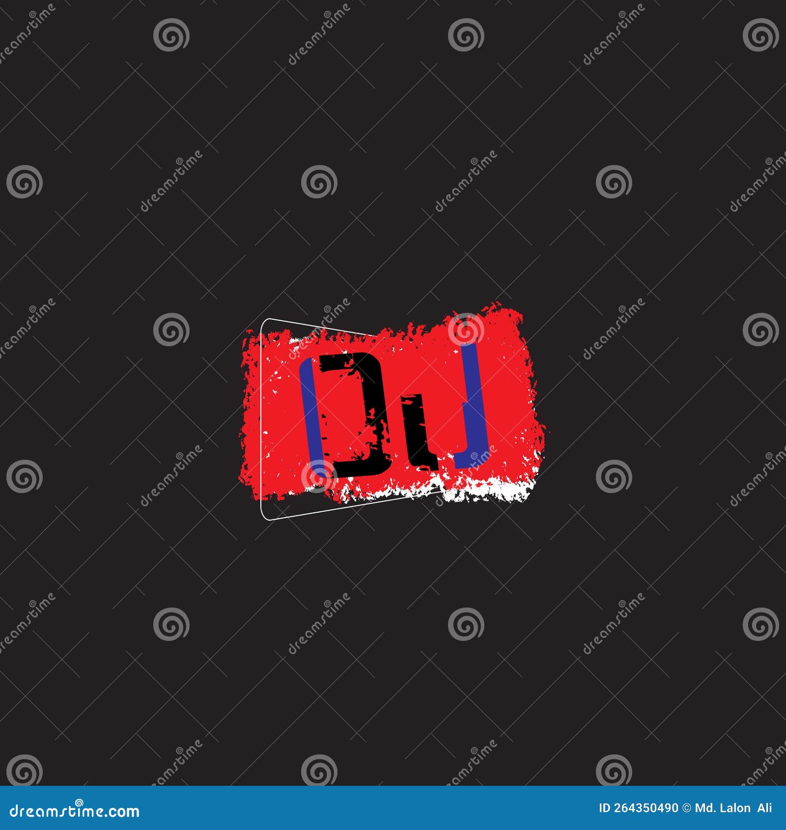 OJ Text Logo Design stock vector. Illustration of label - 264350490