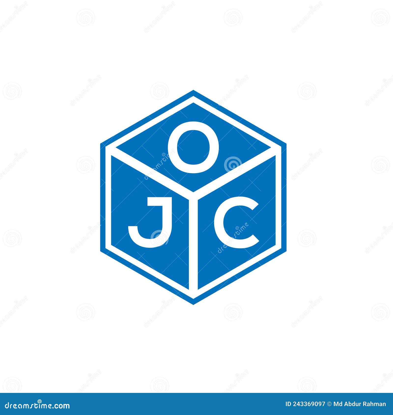 OJC Letter Logo Design on Black Background. OJC Creative Initials ...