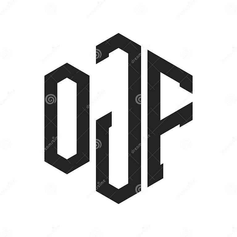 OJF Logo Design. Initial Letter OJF Monogram Logo Using Hexagon Shape ...