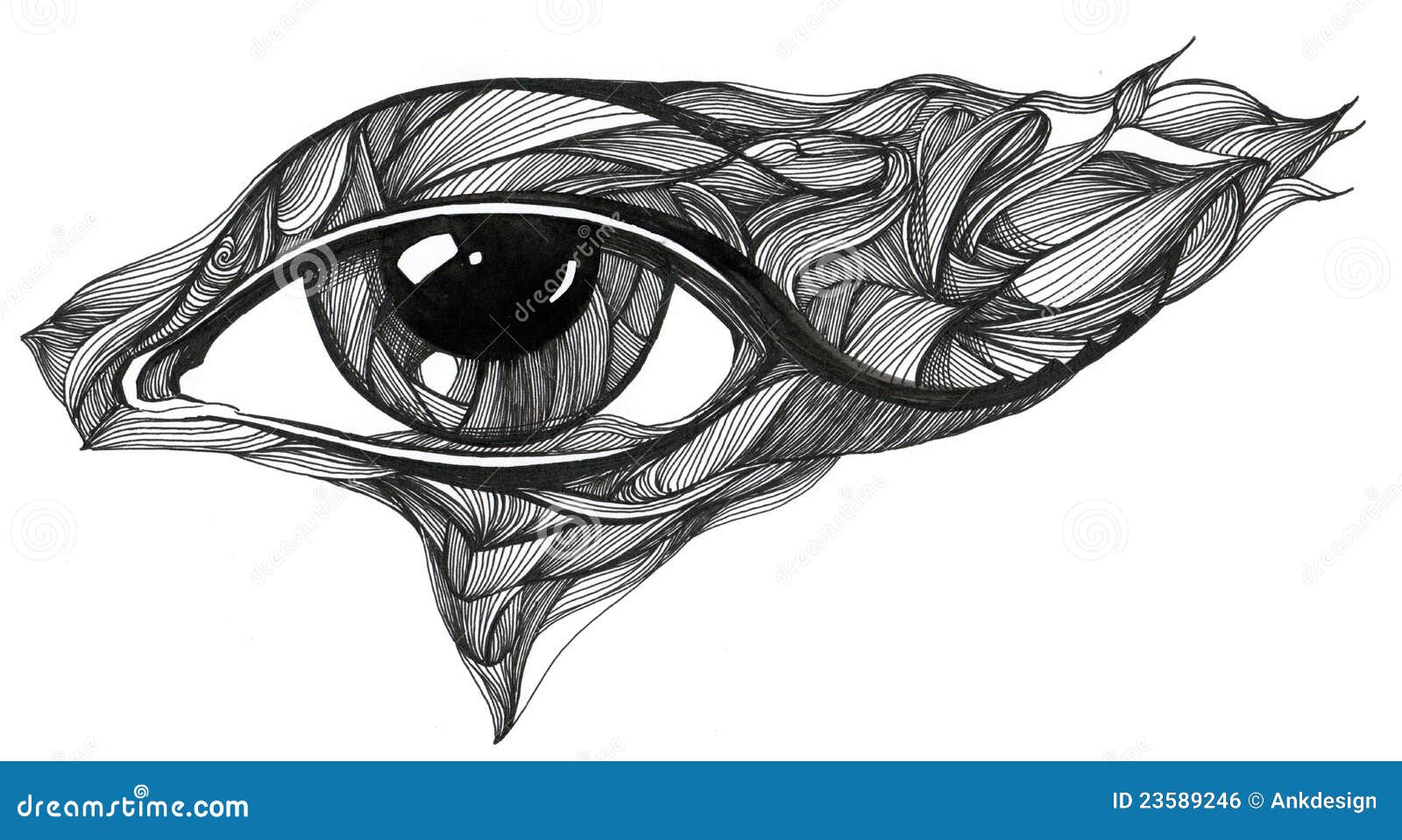 Ojo abstracto stock de ilustración. Ilustración de persona - 23589246