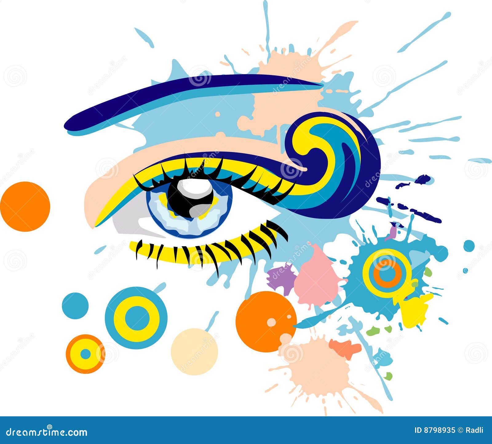 Ojo abstracto ilustración del vector. Ilustración de decorativo - 8798935
