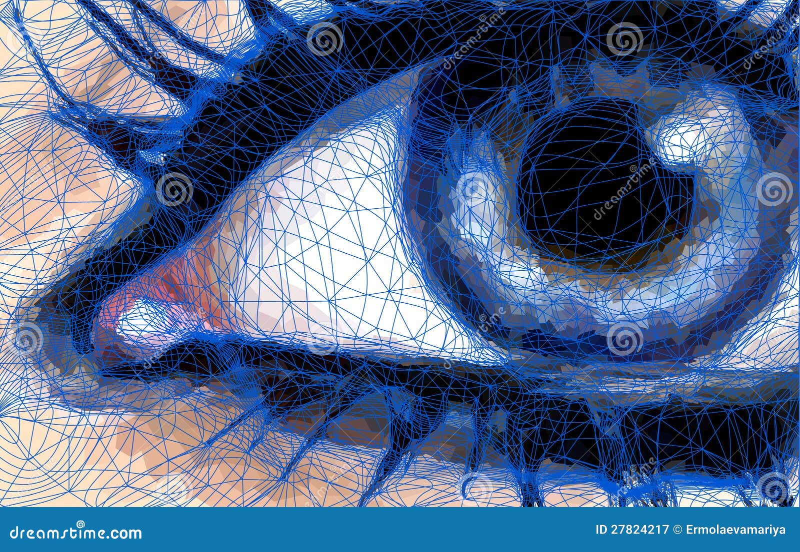 Ojo azul abstracto. Vector ilustración del vector. Ilustración de ...
